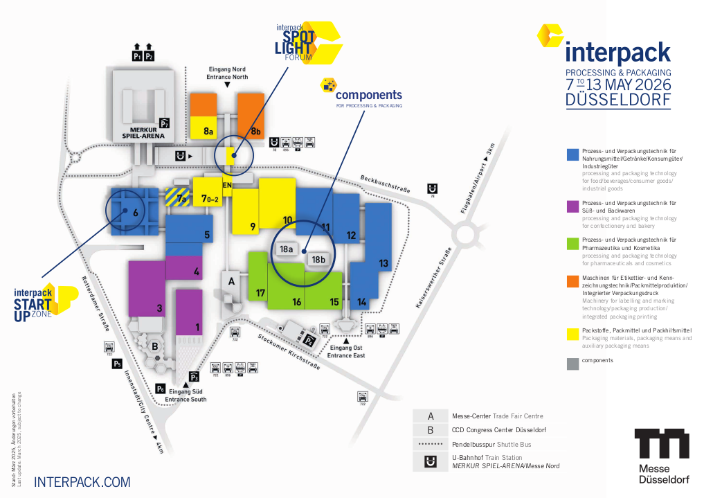 Interactive hall plan -- interpack 2026 - packaging trade show